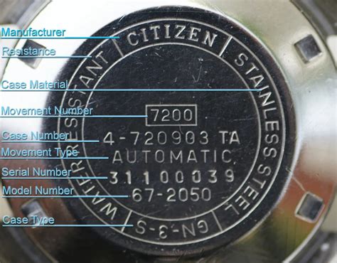 Vintage Citizen Case Backs And Watch Production Date Sweephands
