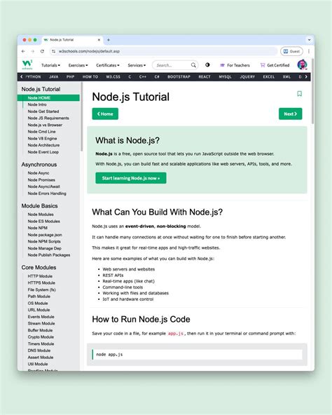 Now Updated Nodejs Tutorial Enjoy New Exercises Quizzes And Tons Of Fresh