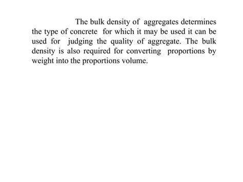 Bulk Density And Bulking Of Fine And Coarse Aggregate PPTX Civil Engineering Industry