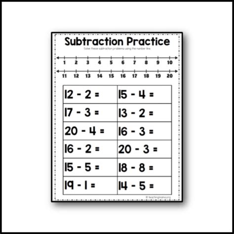 Number Line Problems Printables Club