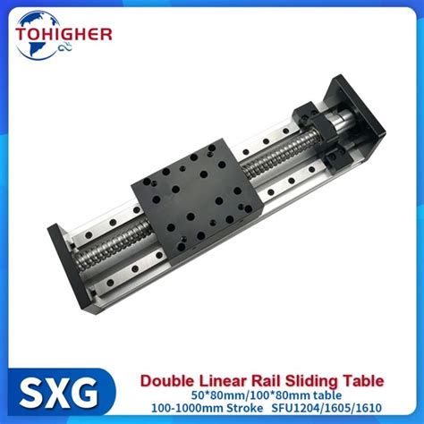 CNC XYZ Axis CNC Double Linear Guide Rail Sliding Table Linear Actuator Stage Module 100 1000mm
