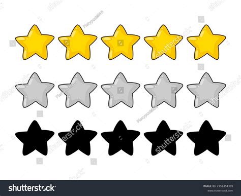 Star Rating Color Image Design Element Stock Vector Royalty Free