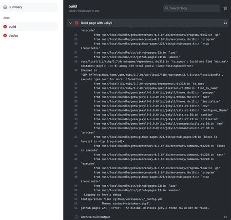 [github pages] minimal mistakes jekyll이 github pages에서 배포되지 않는 이슈