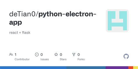 Github Detian0python Electron App React Flask