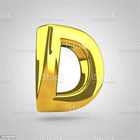 골든 문자 대문자 D 흰색 배경에 고립 0명에 대한 스톡 벡터 아트 및 기타 이미지 0명 3차원 형태 금 금속 Istock