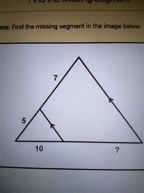 Solved Find The Missing Side Length Math Quiz Missing Segment