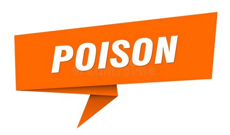 Poison Banner Poison Speech Bubble Label Sticker Sign Template