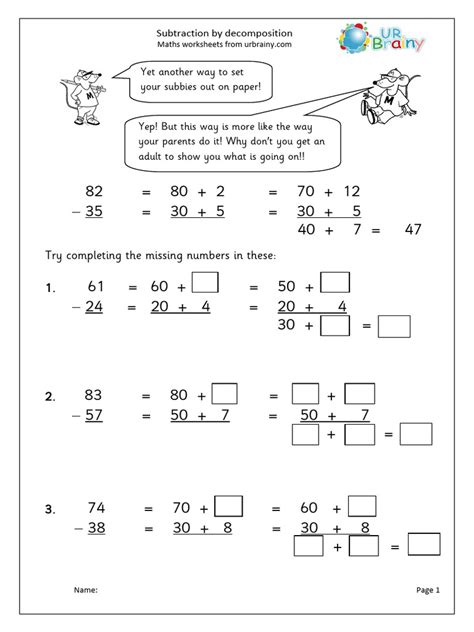 Subtraction By Decomposition Pdf