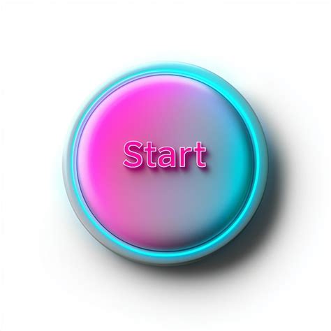 Stylish Start Button With Gradient Glow Effect Premium Ai Generated Image