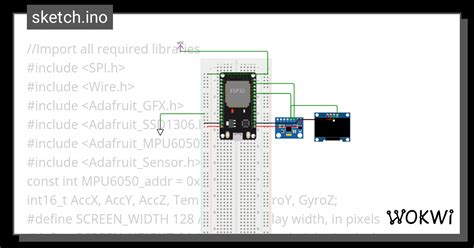 Mpu6050 With Orea Wokwi Esp32 Stm32 Arduino Simulator