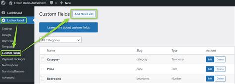 The Field Dependency On The Custom Field Listivo Support