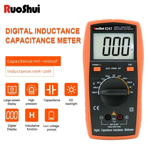 Ruoshui 6243 Digital Capacitance Lcr Meter Handheld Capacitor