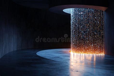 Data Privacy Concept With Binary Code Falling Into A Locked Vault Ensuring Data Protection