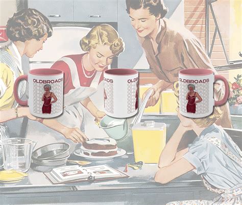 Sexy Old Broad Two Tone Mug Cougar Illustrated Coffee Cup Gilf