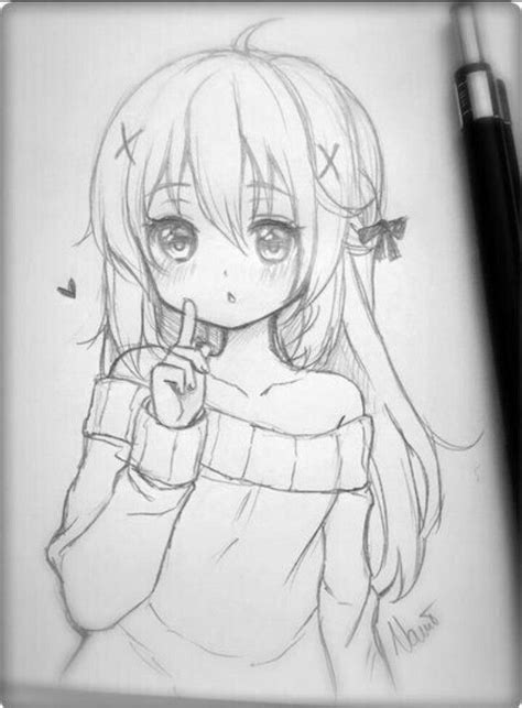 Dibujo A Lapiz Bocetos Artísticos Anime Manga Kawaii Dibujos Manga