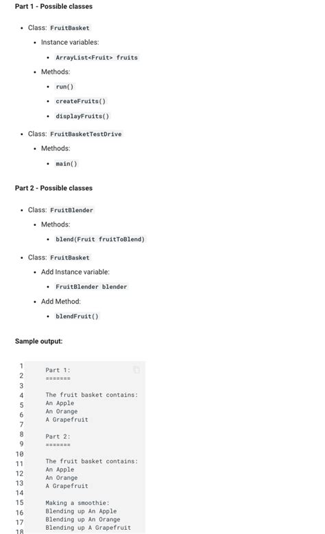 Solved In Java Create A New Class For Example Purposes