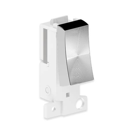 Click Scolmore Grid Switch Satin Chrome Finish