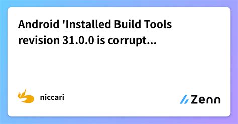 Android Installed Build Tools Revision Is Corrupted