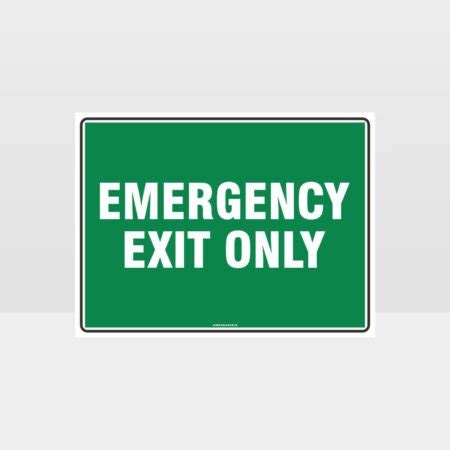 Emergency Exit Only Sign Emergency Signs HAZARD SIGNS NZ