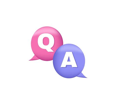 Premium Vector 3d Speech Bubble Q And A Letters Questions Answers