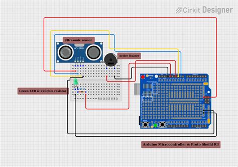 arduino uno based ultrasonic distance measurement with led indicator and piezo buzzer alert