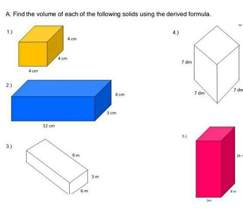 Solved A Find The Volume Of Each Of The Following Solids Using The Derived Formula 1 4 7 Dn