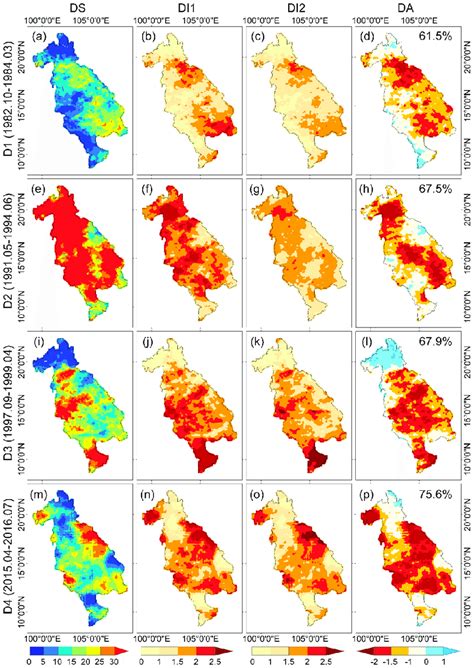 Spatial Distribution Of Drought Severity Ds Drought Intensity Di1