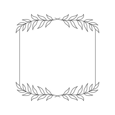 Hand Drawn Leaves Border Vector Illustration 18991753 Vector Art At