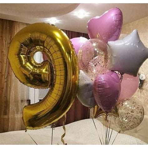 Композиция из шаров на 9 лет девочке - купить с доставкой в Москве