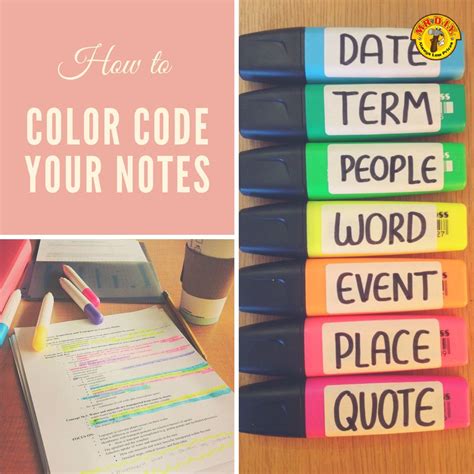 Mr Diy Highlight Or Color Code Your Note Makes It Relevant To Your