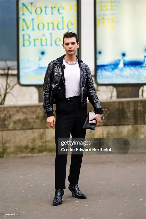 Jason Dardo Known As Violet Chachki Wears A Black Shiny Jacket A
