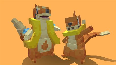 Buizel Line Cobblemon 3d Model By Heaveninvoid [91b6fa9] Sketchfab