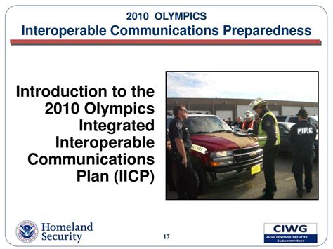 Ppt 2010 Olympics Integrated Interoperable Communications Plan Iicp