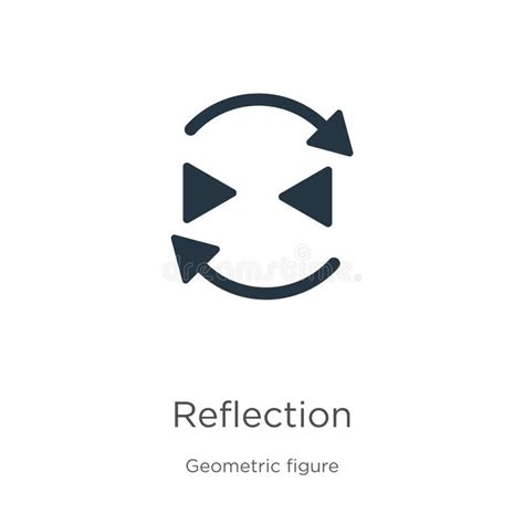 Reflection Icon Thin Linear Reflection Outline Icon Isolated On White Background From Geometry