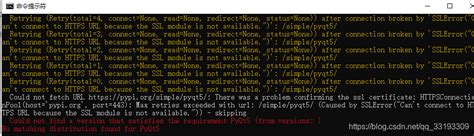 Pip 安装 Pyqt5 失败could Not Find A Version That Satisfies The Requirement Pyqt5 From Versions