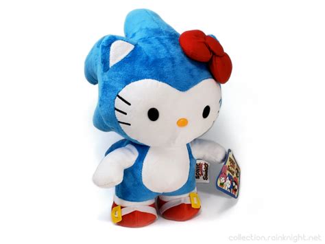 Toynami Sonic The Hedgehog X Sanrio Hello Kitty As Sonic The Hedgehog Rainknights Plush Army