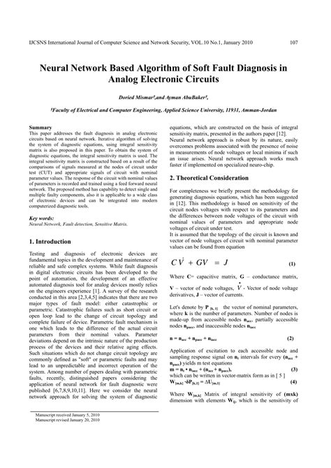 Pdf Neural Network Based Algorithm Of Soft Fault Diagnosis In Analog