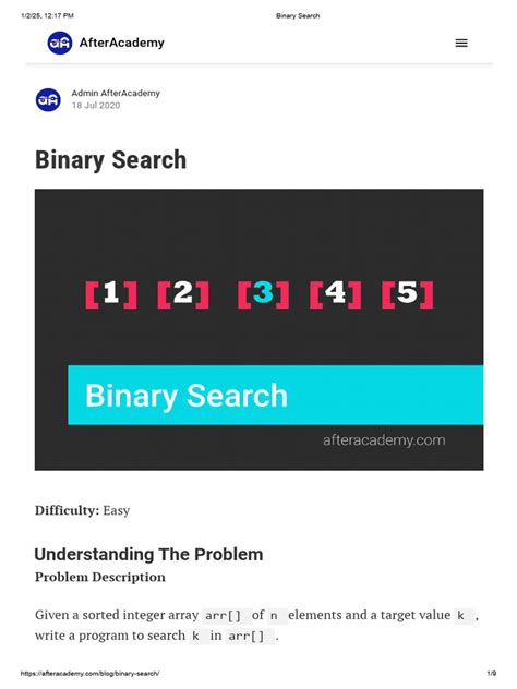 Binary Search Pdf Mathematical Logic Computer Science