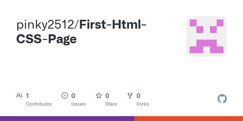 Github Pinky2512first Html Css Page
