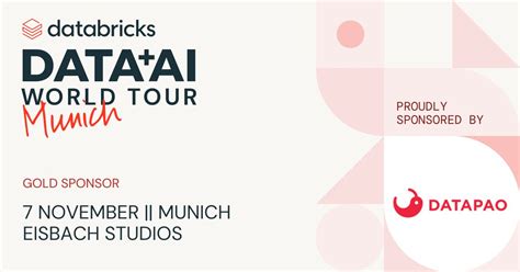 Dataaiworldtour Databricks Munich Datapao Datascience Ai