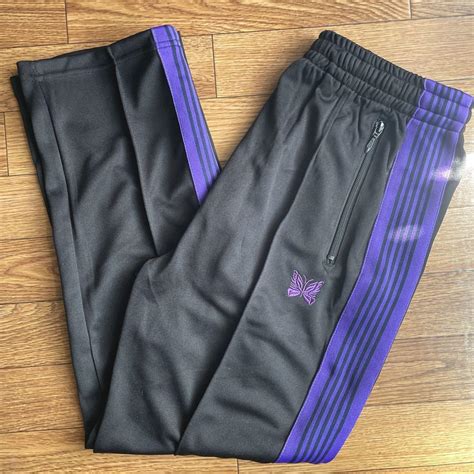Needles 22aw トラックパンツ ストレート ブラック ピンク L から厳選した Aw ニードルズ Needles トラックパンツ