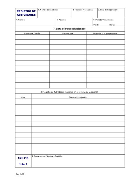 Sci 214 Registro De Actividades Pdf