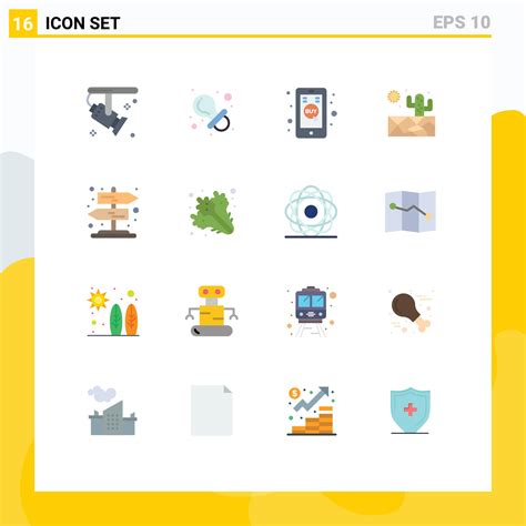 Set Of 16 Modern Ui Icons Symbols Signs For Bright Commerce Spotlight