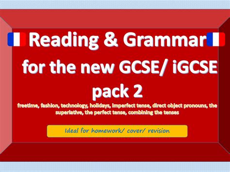New Gcse Igcse Reading And Grammar French Bundle 2 Teaching Resources