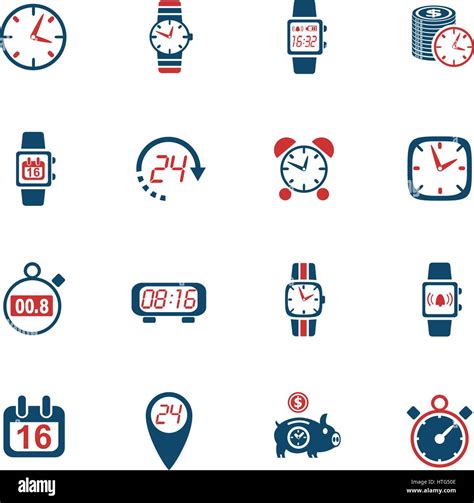 Time Web Icons For User Interface Design Stock Vector Image Art Alamy