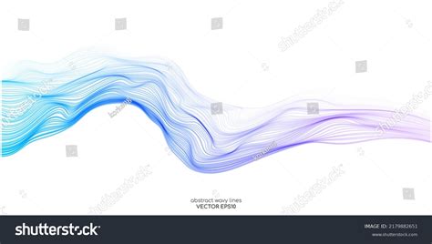 Vector Wave Lines Smooth Flowing Dynamic Stock Vector Royalty Free 2179882651 Shutterstock