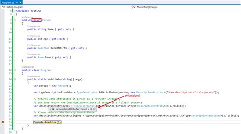 C Typedescriptor Attribute Retrieval Inconsistency Stack Overflow