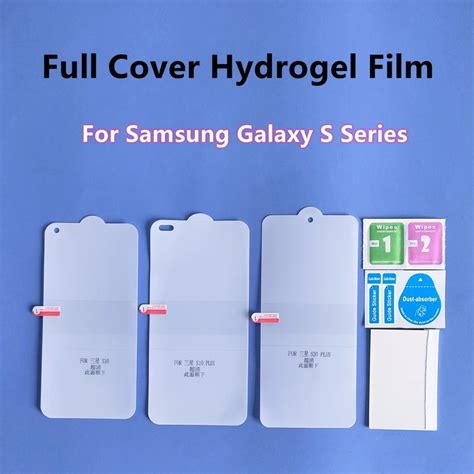 갤럭시용 풀 커버 하이드로 겔 액정 보호 필름 삼성 갤럭시 S22 S21 울트라 S8 S9 S10 S20 플러스 S10e S20fe 3 개입