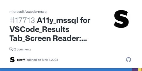 A11ymssql For Vscoderesults Tabscreen Reader Nvdajaws Is Not Reading The Total Number Of