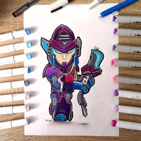 Mecha Mortis Skin Drawing Rbrawlstars